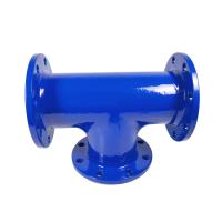 China Ductile Cast Iron Double Flange Three Way Tee PN10 3 to 48 Inch ANSI B16.1 for sale