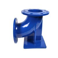 China Ductile Iron Double Flanged Duckfoot Bend 90 Degree PN16 Epoxy Coated for sale