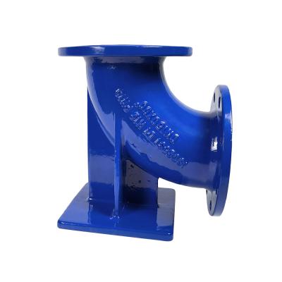China Ductile Iron Double Flanged Duckfoot Bend 90 Degree PN16 Epoxy Coated for sale