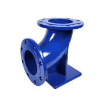 China Ductile Iron Double Flanged Duckfoot Bend 90 Degree PN16 Epoxy Coated for sale