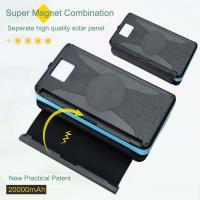 China IP66 20000mah Solar Panel Power Bank High Capacity 2 Pieces for sale
