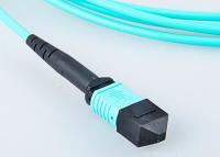 China 12 Fiber Optic Patch Cord Aqua Color MPO - MPO LSZH SM / MM For Broadband for sale