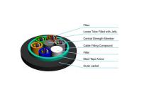 China 250um Outdoor Optical Fiber Cable 48 Core 2KM PE Sheath Hydrolysis Resistant for sale