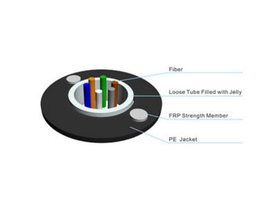 China Unitube Non Metallic Fiber Optic Cable 8 Core Non - Armored 2KM With PE Sheath for sale