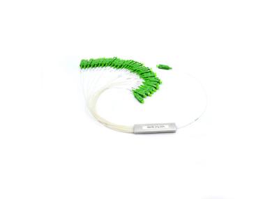 China Steel Tube Fiber Optic PLC Splitter Stability 1 X 32 Mini Type With SCUPC Connector for sale