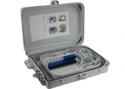 China Grey / Beige Fiber Optic Distribution Box 48 Ports ABS FTTH Termination Box for sale