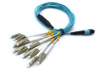 China LSZH Jacket MPO Patch Cord 8 Core / 12 Core OM3 SM MM With Length Customized for sale