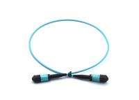 China FTTH Telecom MPO Patch Cord Blue 8 Core 12 Core Fiber Optic Cable APC Polishing for sale