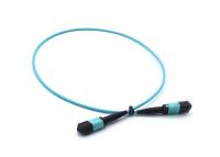 China FTTH Telecom MPO Patch Cord Blue 8 Core 12 Core Fiber Optic Cable APC Polishing for sale