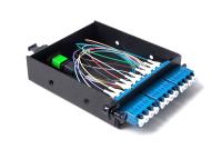 China Black MPO Patch Cord Metal 12 Fiber Optical Box 165 * 139 * 33mm for sale