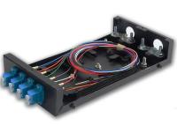 China Metal Distribution Box 4 Port 8 Cores Splice Tray LC Pigtail Wall Mount Fiber Enclosure for sale