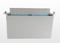 China 12 Port Rack Mount Patch Panel 1U , 19 Inch 24 Core LC Optical Fiber Patch Panel for sale