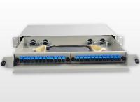 China SC / UPC Metal Fiber Rack Mount Patch Panel 24 Port 24 Core Fiber Distribution Unit for sale