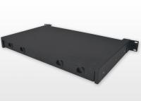 China Metal Frame 1U 24 Port Patch Panel , Multimode 48 Core Optical Patch Panel for sale