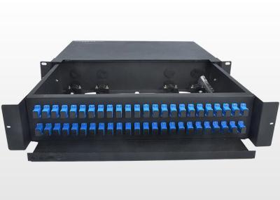 China Sliding Type 2U Fiber Optic Patch Panel Durable SC Optical Fiber Distribution Frame for sale
