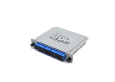 China ABS Material Fiber Optic PLC Splitter 1X8 SCUPC Cassette Type Grey For WDM - PON​ for sale