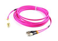 China OM4 Fiber Optic Patch Cord 50 / 125 LSZH Jacket 3.0mm Purple For Test Equipment for sale