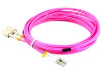China OM4 Fiber Optic Patch Cord 50 / 125 LSZH Jacket 3.0mm Purple For Test Equipment for sale