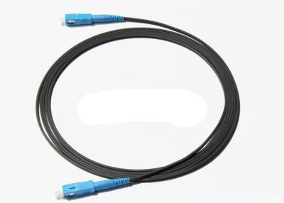 China 200m Outdoor Fiber Optic Patch Cord SC Flat FTTH Drop Cable With Messager for sale