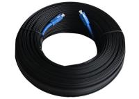 China 200m Outdoor Fiber Optic Patch Cord SC Flat FTTH Drop Cable With Messager for sale