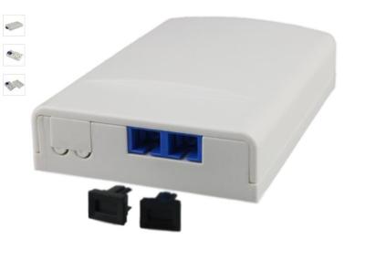 China Gray Plastic Fiber Optic Distribution Box  2 *  SC FTTH Flame Retardant For Indoor for sale