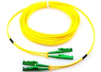 China Single Mode Fiber Optic Patch Cord Duplex G652D 9 / 125 Yellow With E2000 Connector for sale