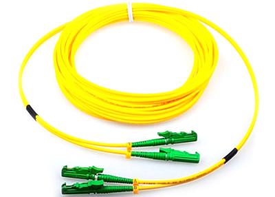 China Single Mode Fiber Optic Patch Cord Duplex G652D 9 / 125 Yellow With E2000 Connector for sale
