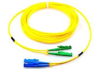 China Single Mode Fiber Optic Patch Cord Duplex G652D 9 / 125 Yellow With E2000 Connector for sale