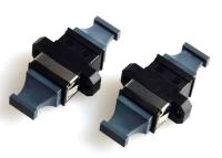 China MPO MTP Flange Fiber Optic Adapter Black Bare Fiber Adapter APC Polished for sale