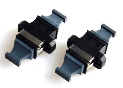 China MPO MTP Flange Fiber Optic Adapter Black Bare Fiber Adapter APC Polished for sale