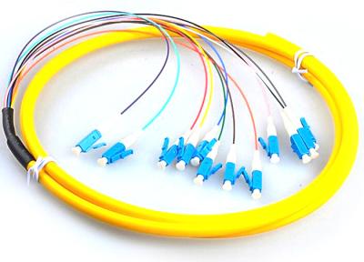 China LC / UPC Fiber Optic Jumper Cables , G657A Yellow Simplex Fiber Patch Cord for sale