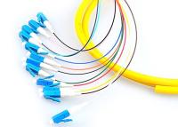 China LC / UPC Fiber Optic Jumper Cables , G657A Yellow Simplex Fiber Patch Cord for sale