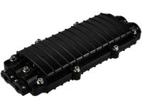 China Splicing Sleeves Fiber Optic Cable Splice Closure Black Outdoor Junction Box for sale
