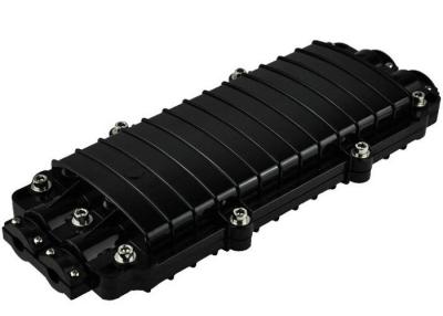 China Splicing Sleeves Fiber Optic Cable Splice Closure Black Outdoor Junction Box for sale