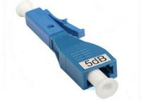 China Blue LC Optical Fiber Attenuator M - F 2db / 10db Attenuator With Metal Sleeve for sale
