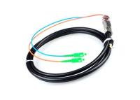 China 4 Core SC Fiber Optic Pigtail Cables Rodent Resistant Waterproof With Black Jacket for sale