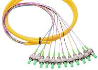 China Multimode FTTH Fiber Optic Cable , FC / APC 12 Core Optical Fiber Cable for sale