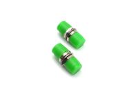 China Small D Fiber Optic Adapter Small Flange Adapter Green With UPC Coupling Face for sale