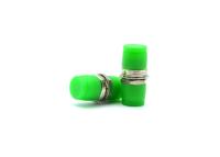 China Green Simple FC Fiber Optic Adapter Single Mode With Zirconia Sleeves ROHS Approved for sale