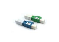 China Blue LC Optical Fiber Attenuator M - F 2db / 10db Attenuator With Metal Sleeve for sale
