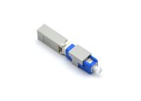 China Clamshell / Screw Fiber Optic Fast Connector Green 55mm For FTTH Drop Cables for sale