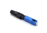 China CATV Pre - Polished Fiber Connectors , Blue Field Installable Fiber Optic Connector for sale