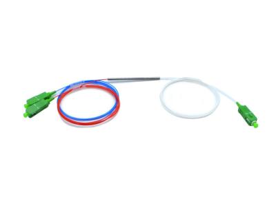 China 1310/1550nm 50/50 Ratio 1x2 FBT fiber optic coupler splitter SC / APC Connector for sale