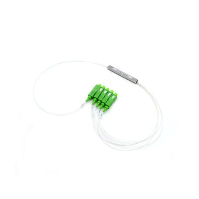 China Single Mode 1x4 PLC Fiber Optic Splitter With SC APC Connector for sale