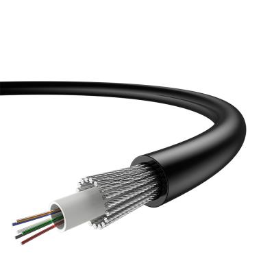 China Optical Steel Wire Armored FTTH Fiber Cable Uni Tube Single Jacket for sale