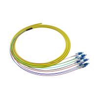 China GJPFJV Pigtail Single Mode Fiber Optic Patch Cord 12 Cores LCUPC for sale