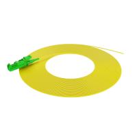 China 0.9mm E2000 Fiber Pigtail Patch Cord With LSZH Yellow Jacket for sale