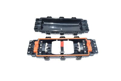 China Horizontal Fiber Optic Splice Closure Joint Box 24 Fibers 2 Inlets 2 Outlets for sale