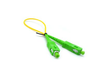 China Single Mode Sm 9/125 Fiber Optic Patch Cord APC / UPC Polishing Optical Fiber Jumper for sale