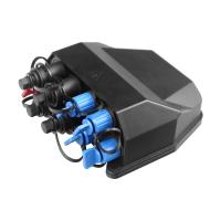 China Black 9 Ports Fiber Optic Termination Box Compatible With Waterproof Adapter for sale